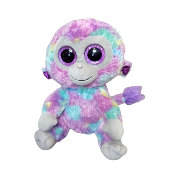 Ty Beanie Boo | Toys | Ty Silk Beanie Boos Zuri Tie Dye Monkey Glitter ...